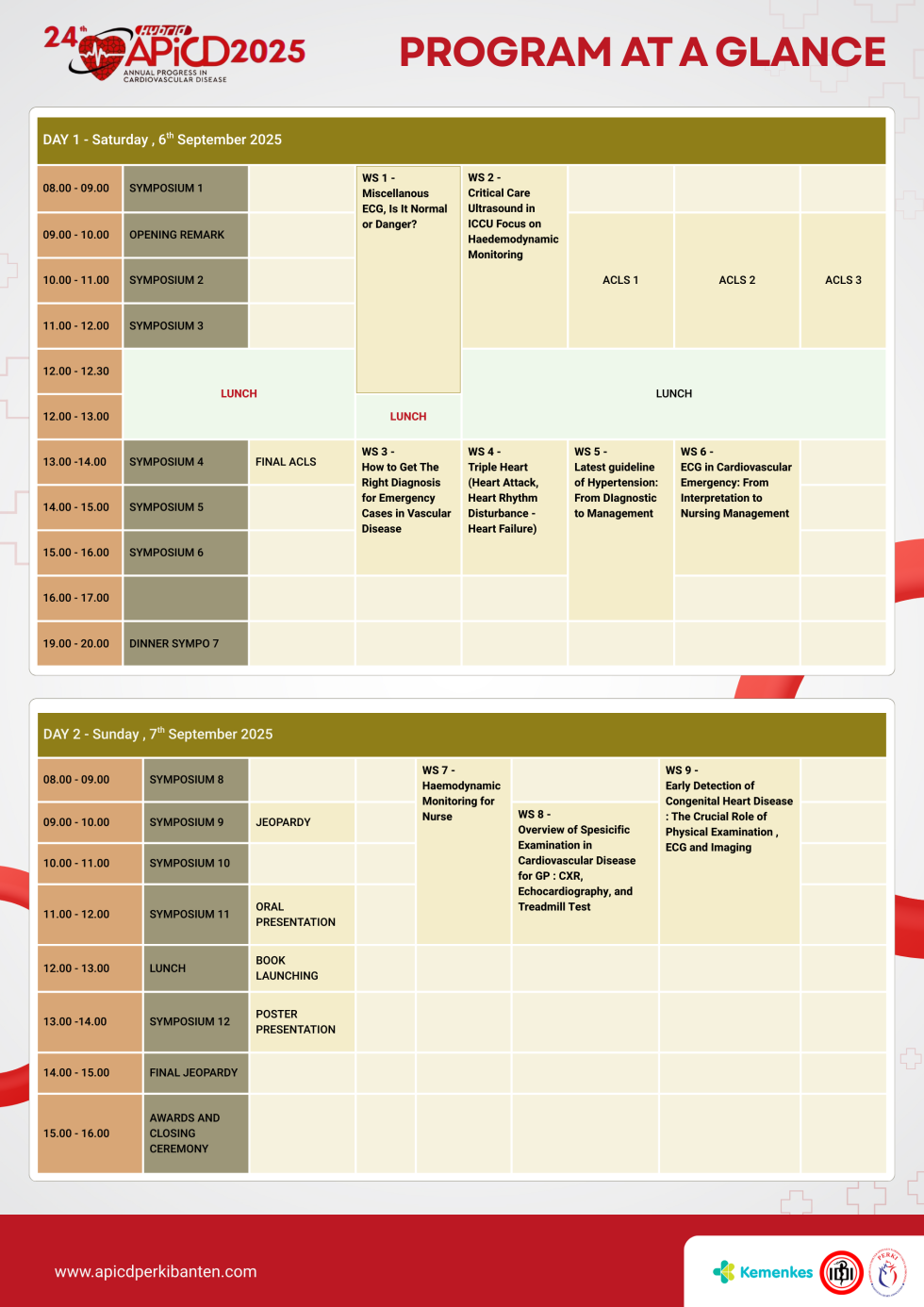 Program at Glance | 24th APICD 2025